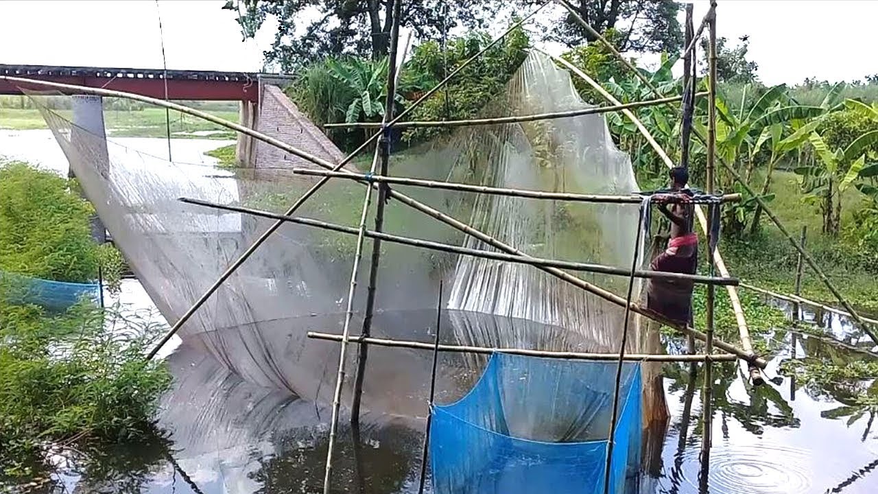 Traditional Net Fishing _ Instrument _Village Fish Catching by Khora ...