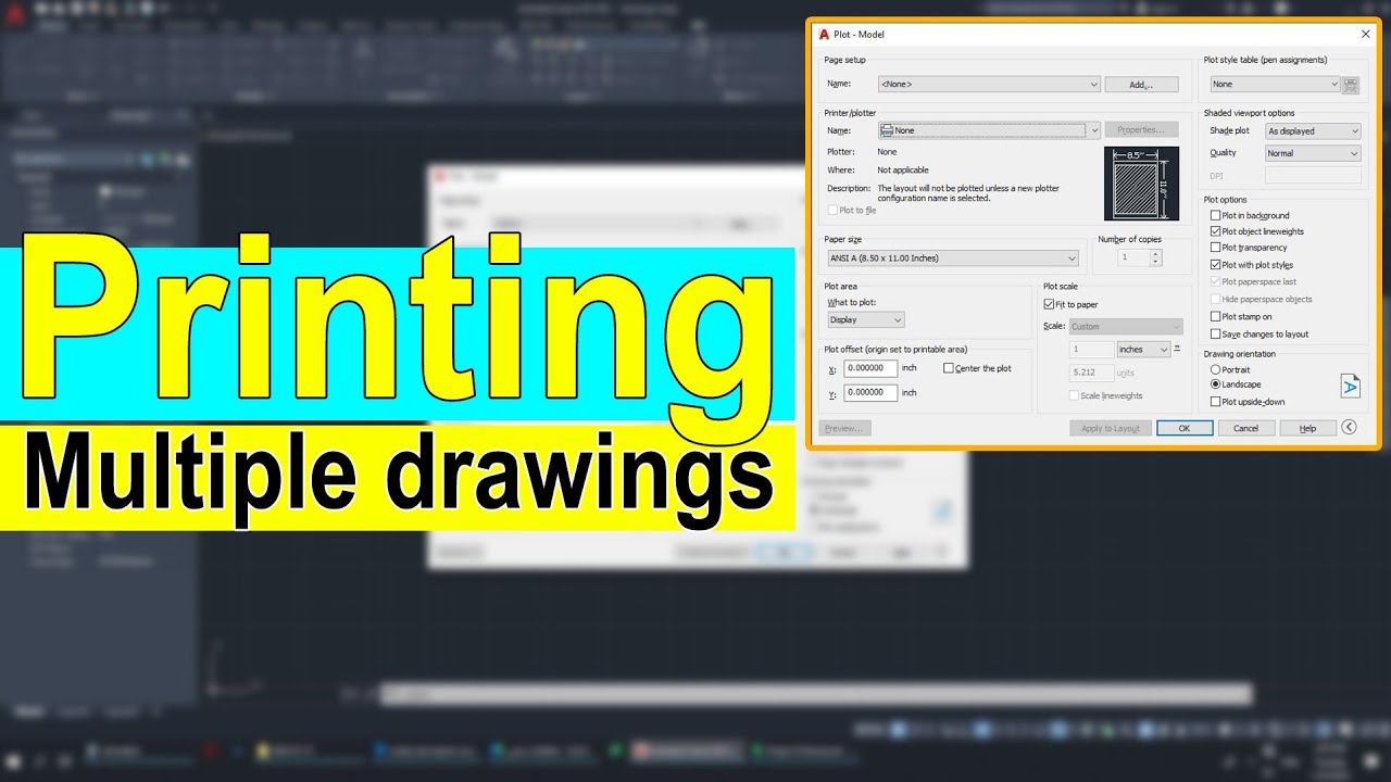 Printing multiple drawings - طباعة اكثر من لوحه في وقت واحد علي ...