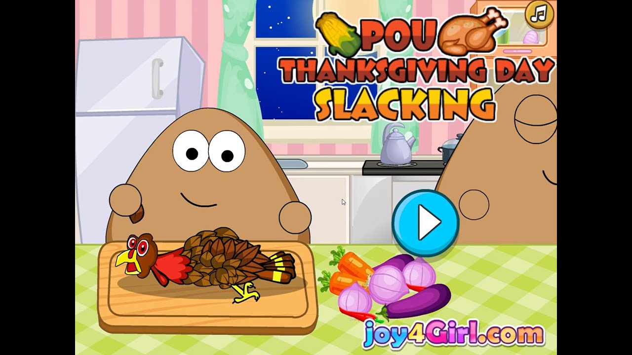 Pou Thanksgiving Day Slacking (Flash Game) Walkthrough (2024/2025) - YouTube