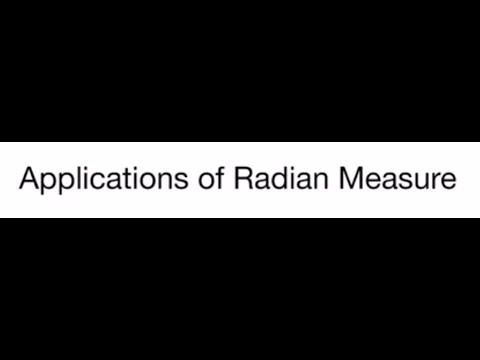 Trig - 3.2 - Applications of Radian Measure - Examples - YouTube