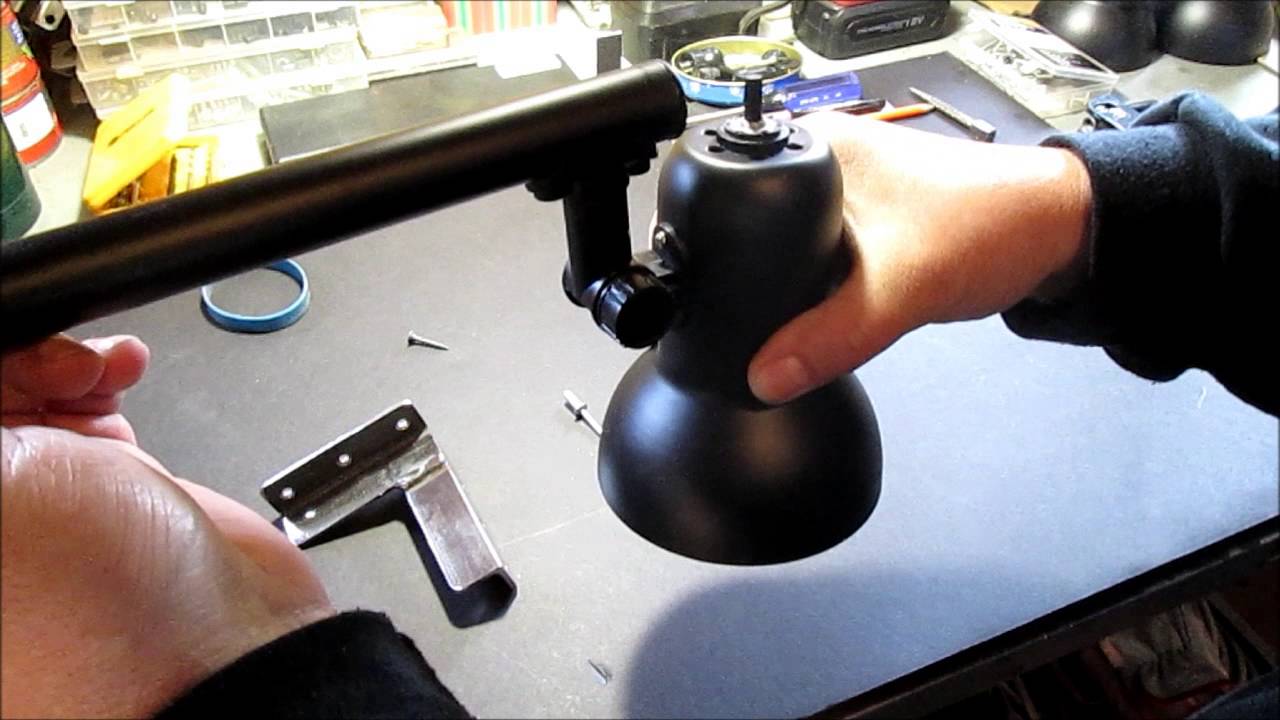 Recycling a Pole lamp into a shop light - YouTube