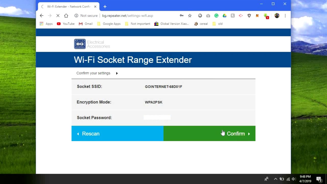 THE EASIEST WAY TO SET UP BG WALL SOCKET WIFI EXTENDER - YouTube