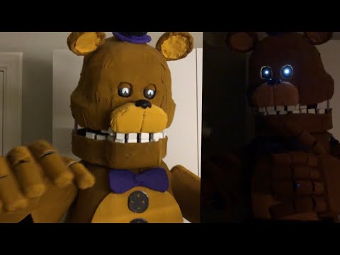 Real life Fredbear costume | new update on wearing fredbear - YouTube
