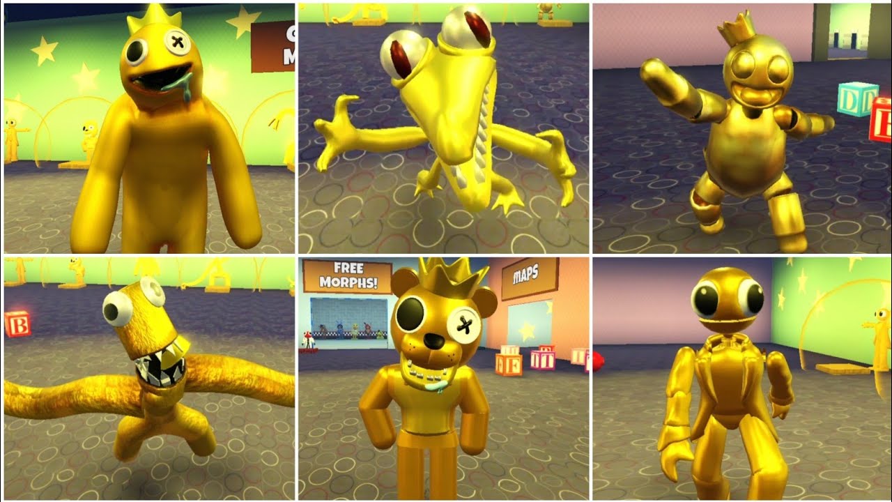 Golden Rainbow Friends All Jumpscares - YouTube