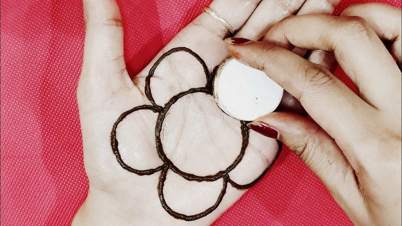 How to make mehendi design with bottle cap / Eid special mandala henna ...