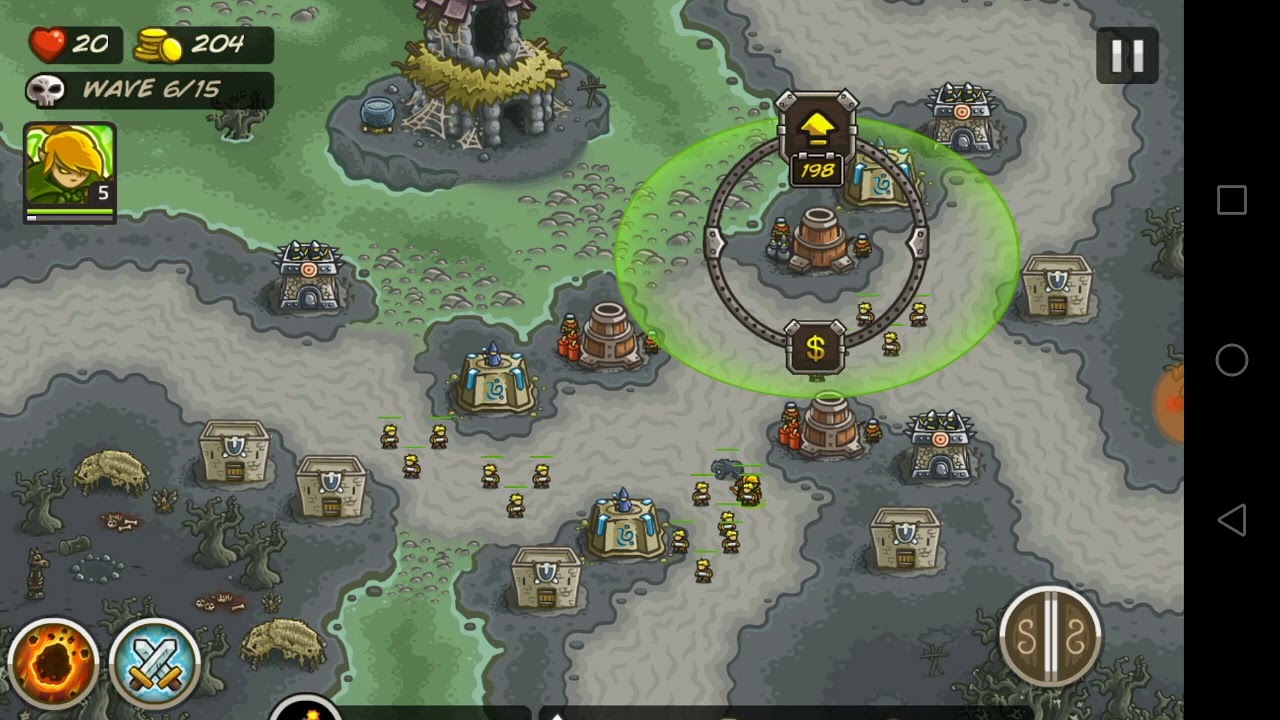 Kingdom Rush - Bonus level, Nightfang Swale, casual mode - YouTube