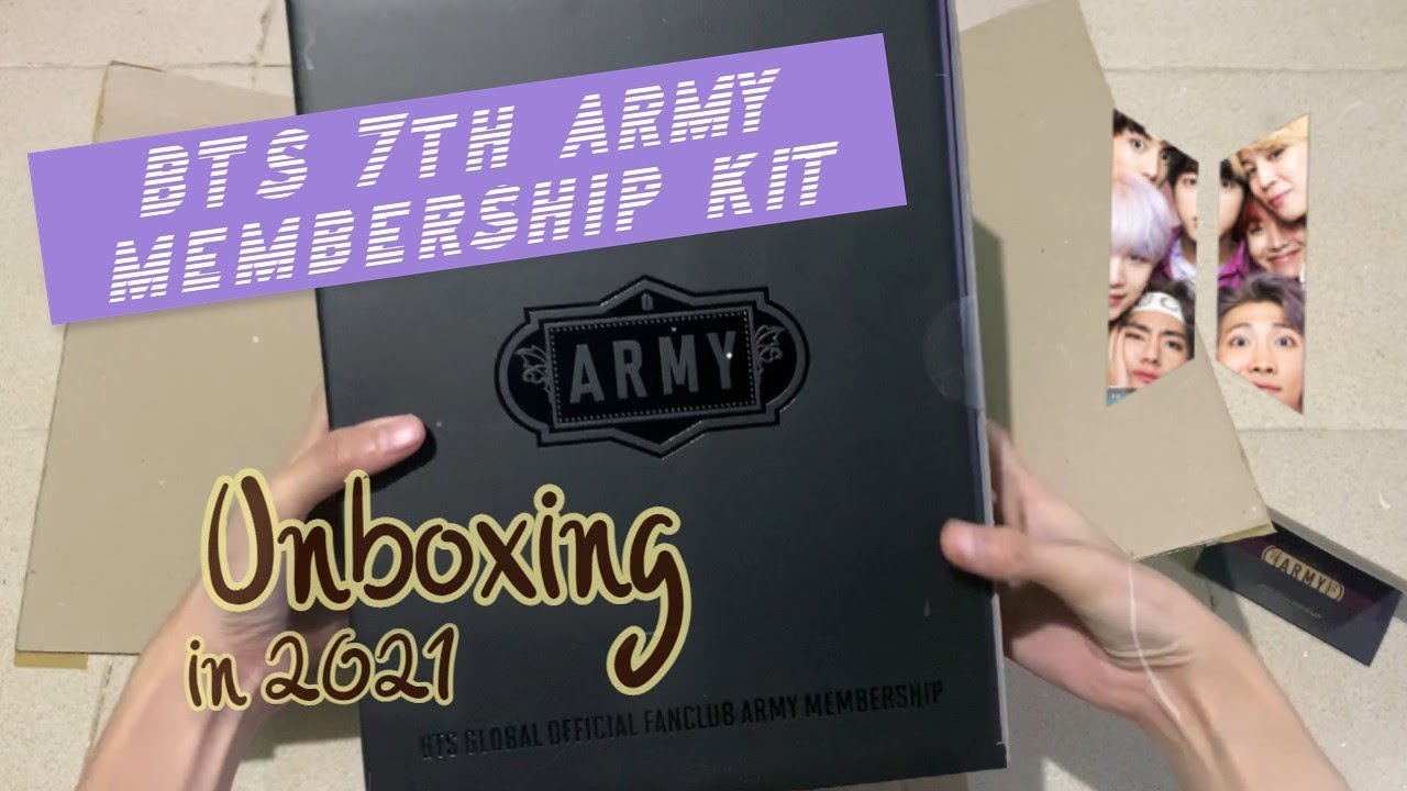 BTS | Unboxing BTS 7th Army Membership Kit in 2021 - YouTube