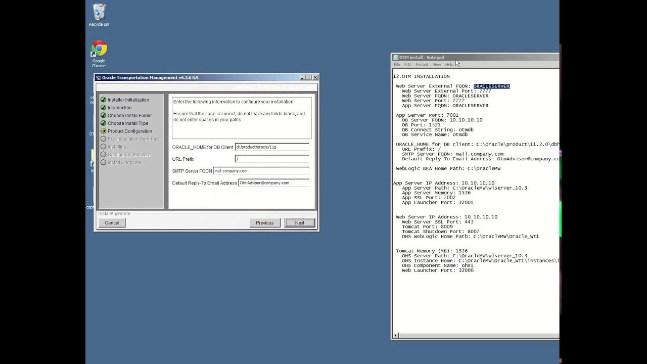 11. ORACLE OTM 6.3.6- OTM installation Oracle Transportation Management ...