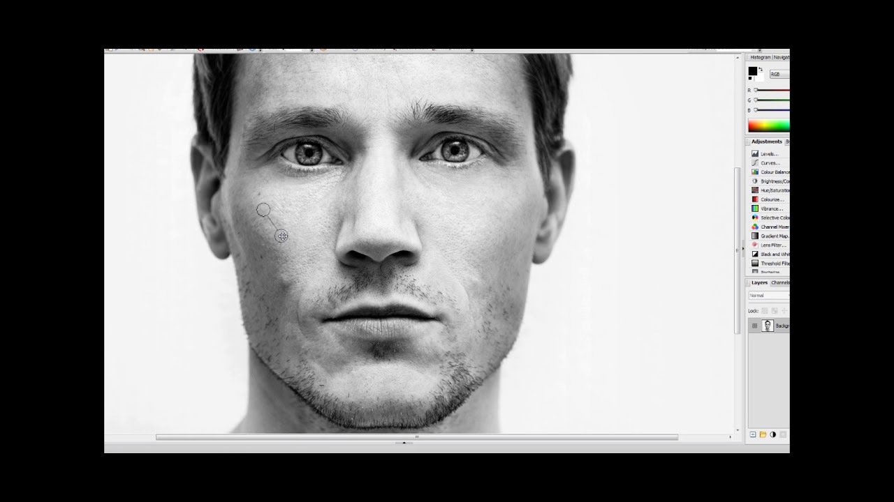 Image editing (blemish removal) - YouTube