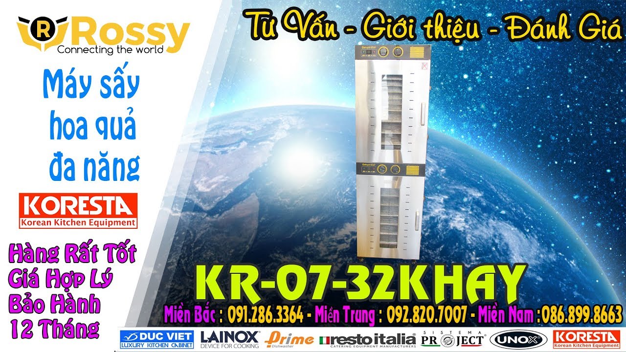 Giới thiệu Máy sấy hoa quả Koresta KR-07- 32 khay| Máy sấy thực phẩm ...