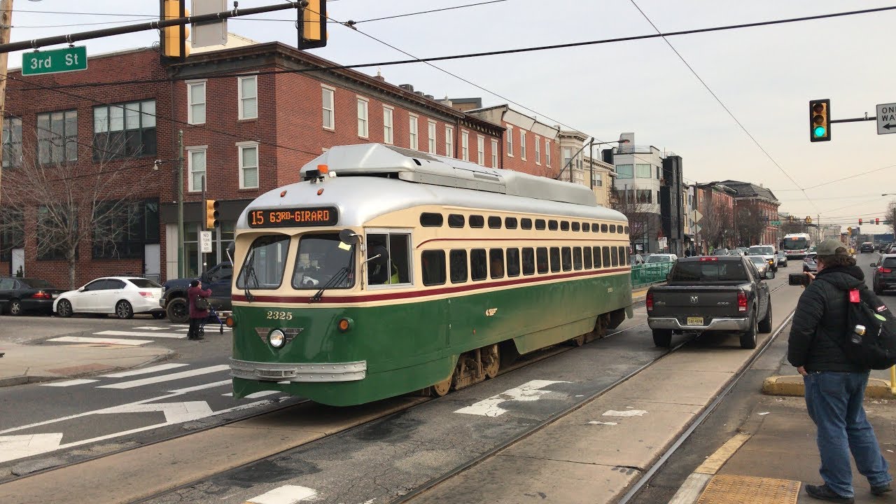 Final Week Of SEPTA PCC II Streetcars on Route 15 Girard Avenue Line (1 ...