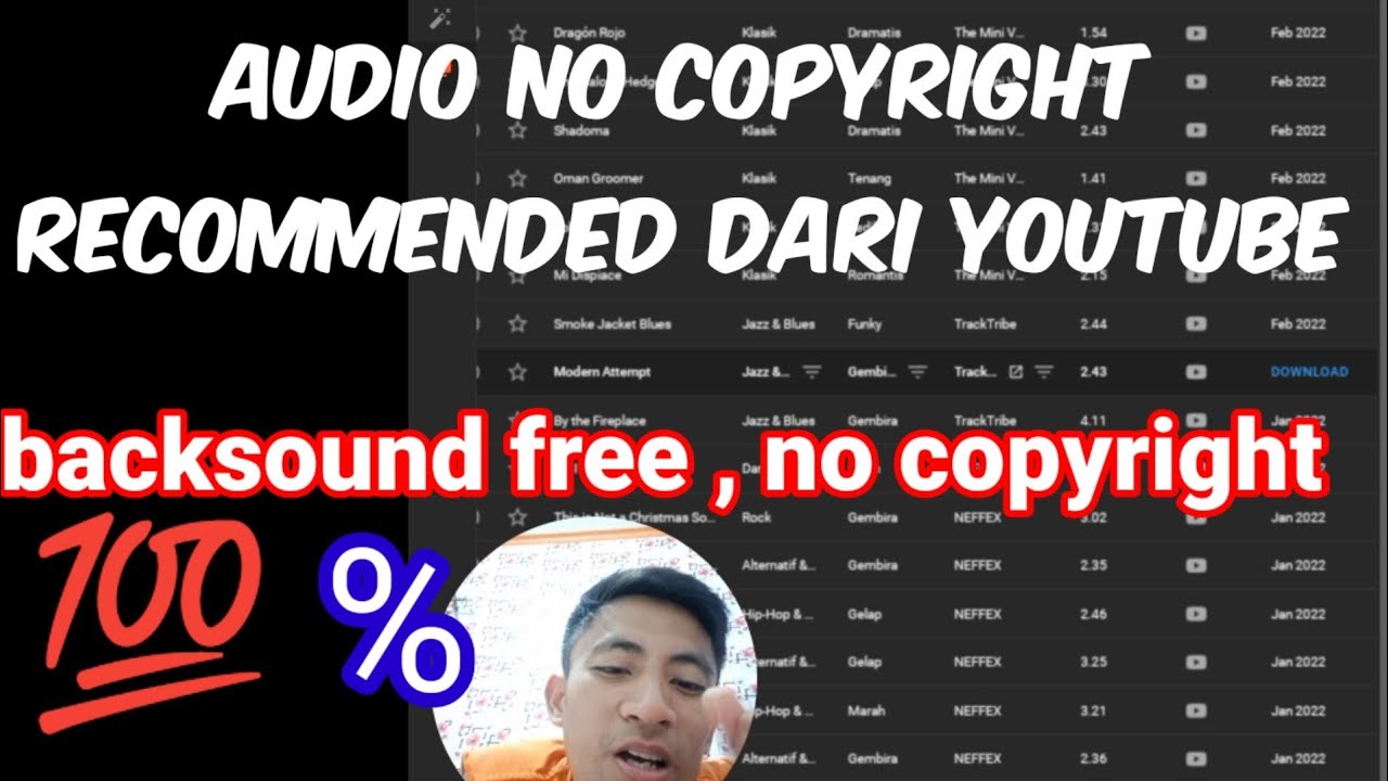Rekomendasi audio musik no copyright || audio backsound no copyright ...