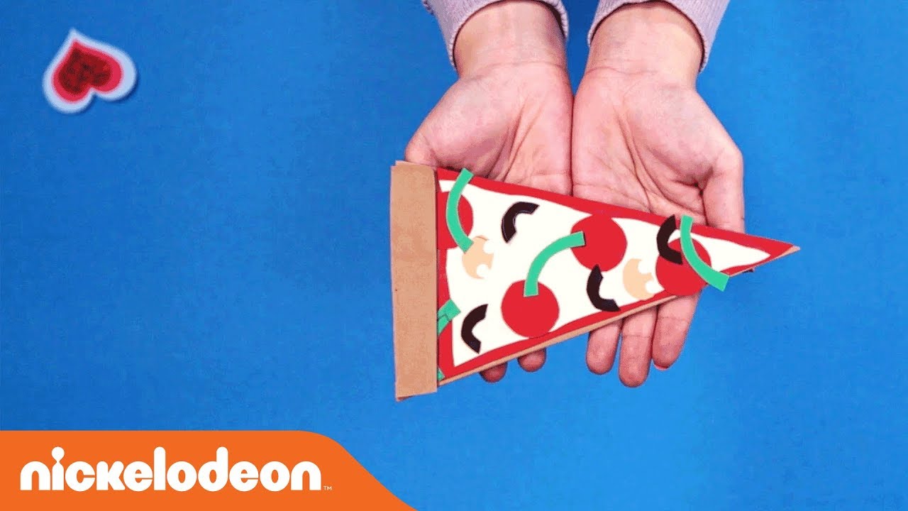 DIY Valentine's Day 💗 : Pizza 🍕 & Burrito 🌯 Card ft. SpongeBob, Henry ...