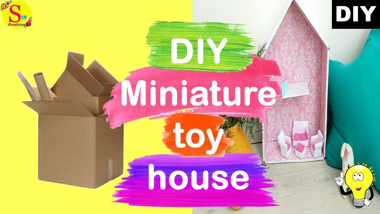 diy dollhouse cardboard easy | miniature toy house | diy dollhouse ...