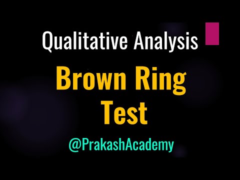 What is Brown ring test ? - YouTube