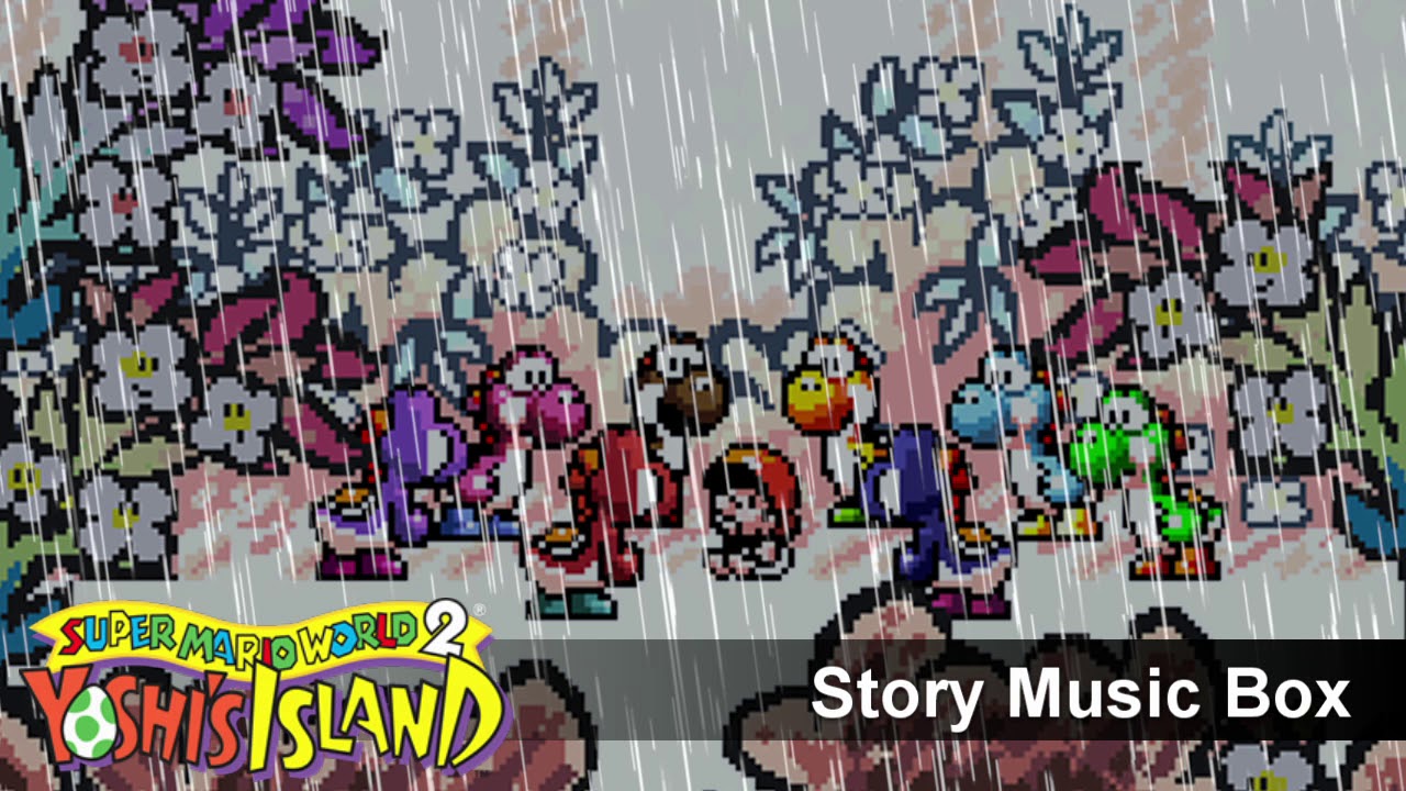 Story Music Box - Yoshi's Island (Rain and Thunder for 1+ Hour) - YouTube