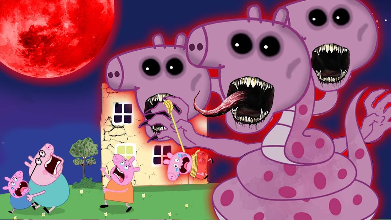 MOTHER PEPPA PIG TURNS INTO A THREE HEADED ZOMBIE GIANT 🧟‍♀️|PEPPA PIG ...