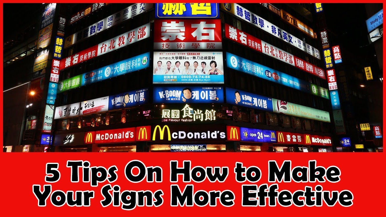 5 Tips On How to Make Your Signs More Effective - YouTube