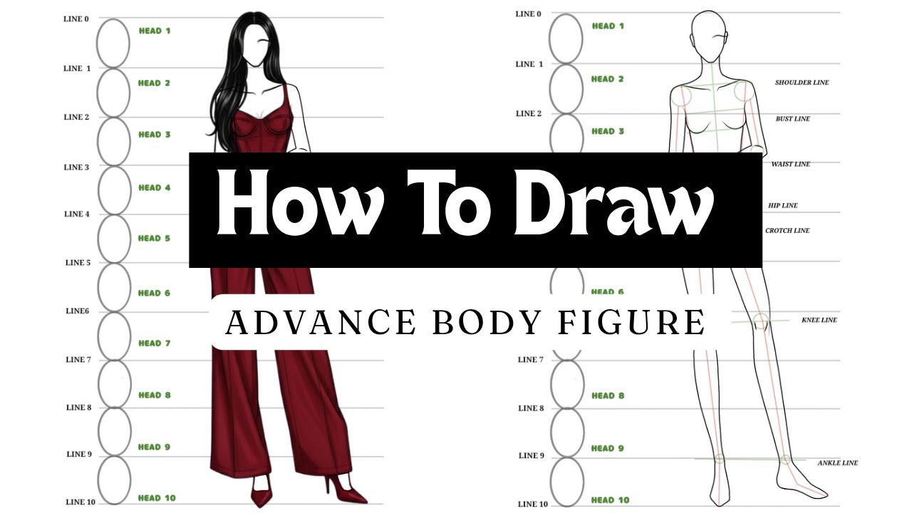 How to Draw Advance Runway Fashion Figure Step by Step Tutorial - YouTube