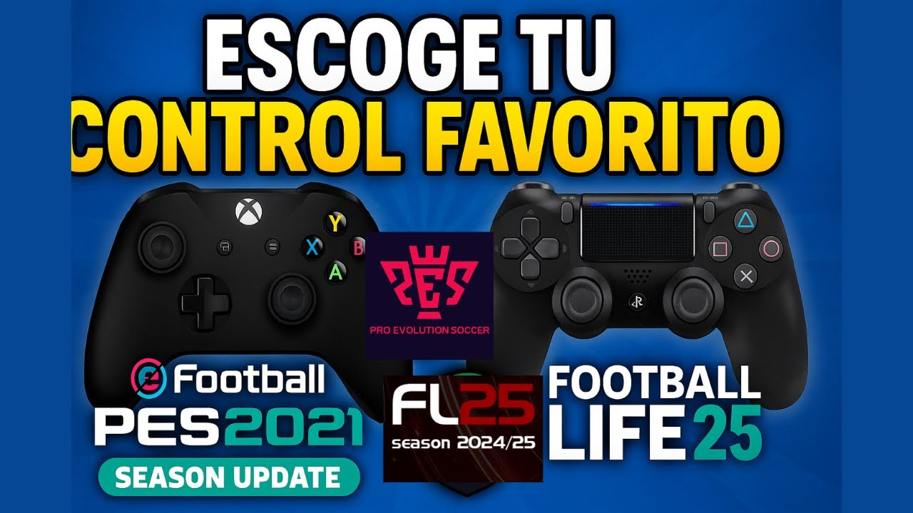 🎮 ¡ESCOGE TU CONTROL FAVORITO en PES 2021 y FL25! | Xbox o PS4 con ESTE ...