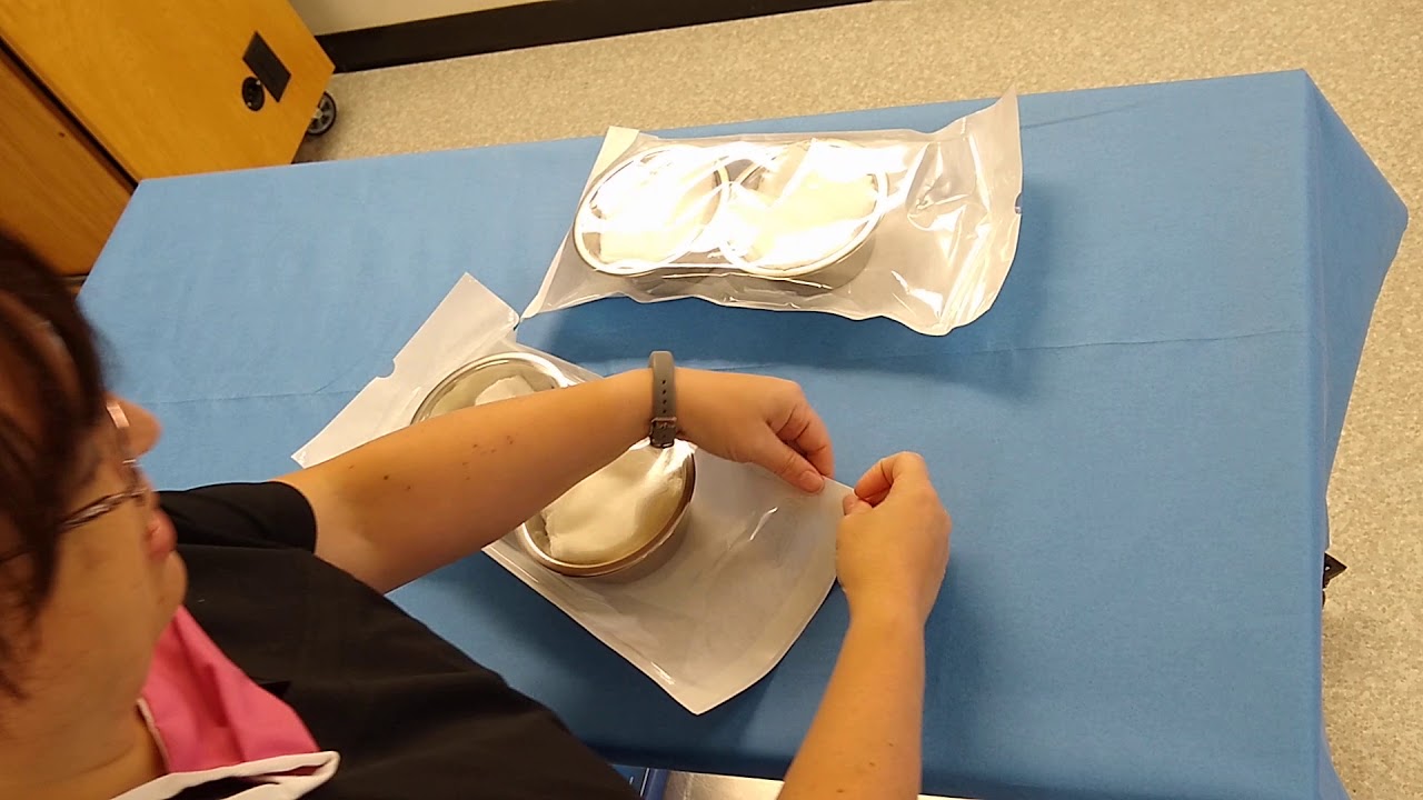 Surgical Packs: Sterile Scrub Bowl in a Sterile Instrument Pouch - YouTube