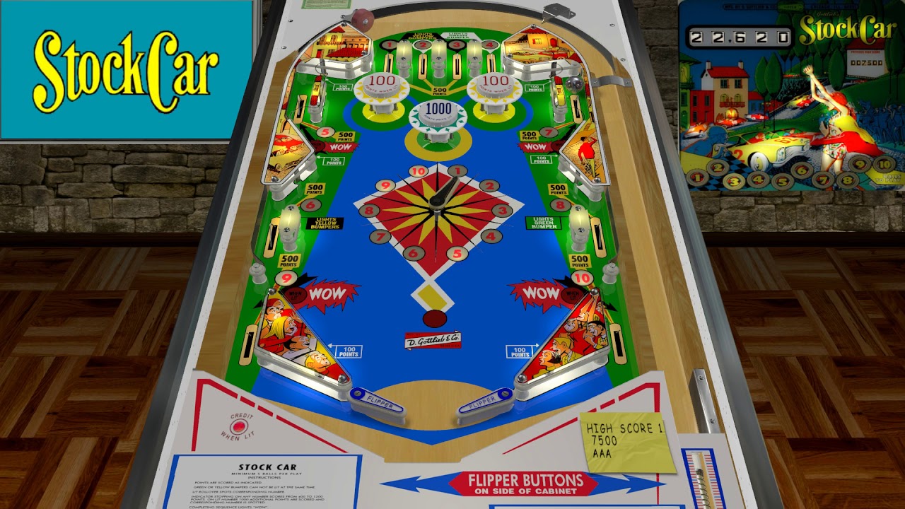 Stock Car Pinball VPX - YouTube