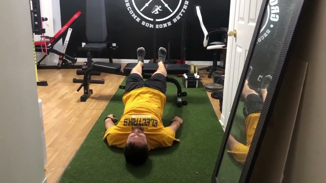 Straigth Leg Hip Bridge on Bench Hold - YouTube