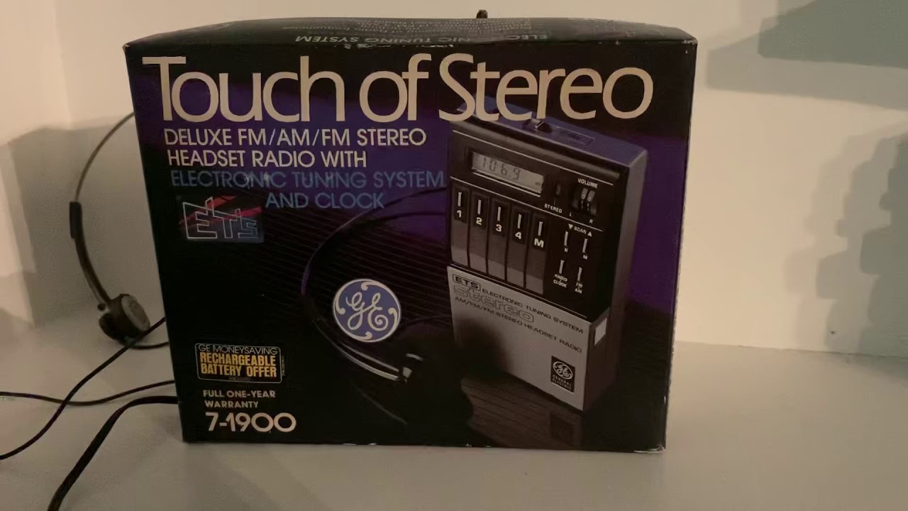 Vintage General Electric GE Touch of Stereo 7-1900 AM/FM ETS Portable ...