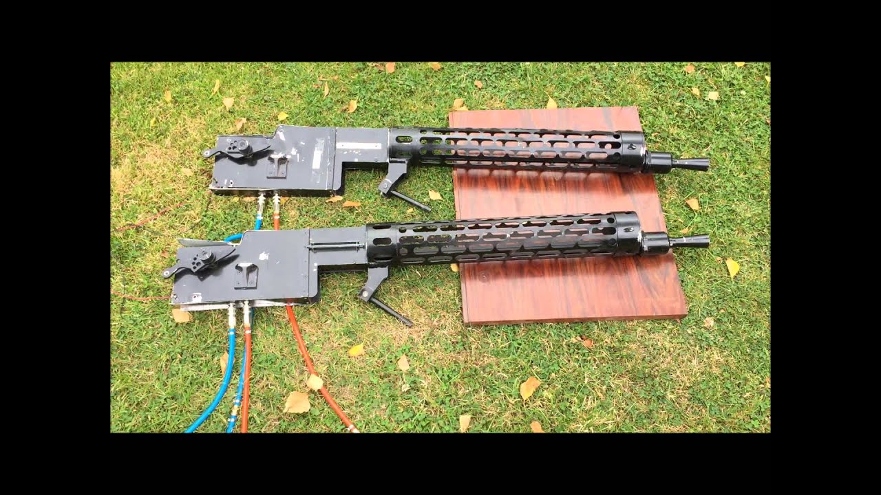 Test fire of replica LMG 08/15 Spandau machine guns for replica Fokker ...