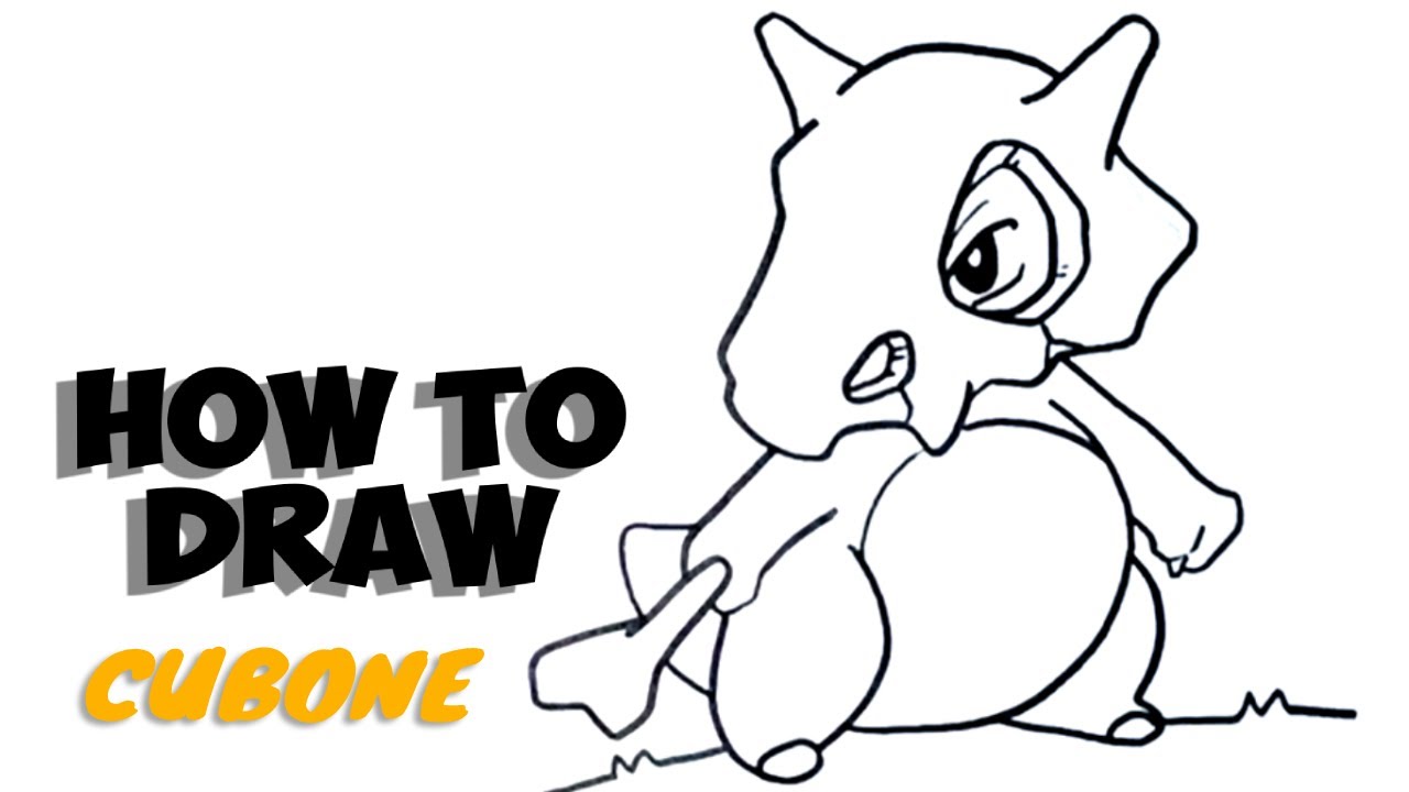 How to Draw Cubone From Pokemon | Easy Drawings - YouTube