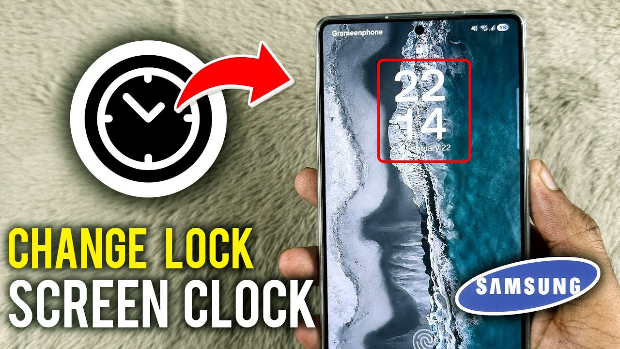HOW TO Change Lock Screen Clock Samsung S25 Ultra - YouTube