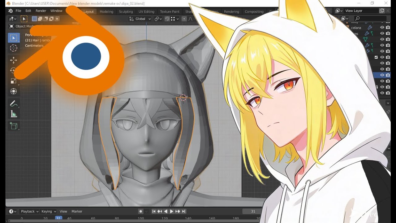 [Modeling Eps] Remake my OC part #6 - YouTube