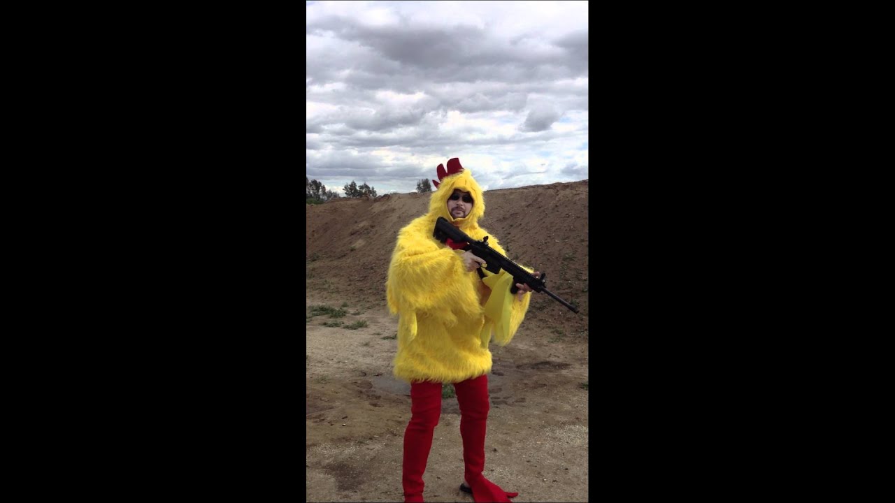 Tactical Chicken Mounting His AR - YouTube