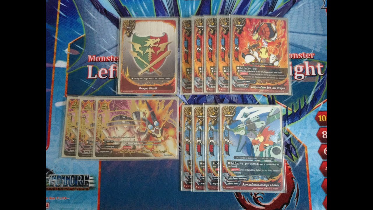 [Aggro] Future Card Buddyfight Dragon World Sun Dragon Bal Deck - YouTube