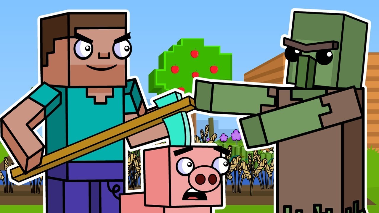 Zombie Villager & The Farm | Block Squad (Minecraft Animation) - YouTube