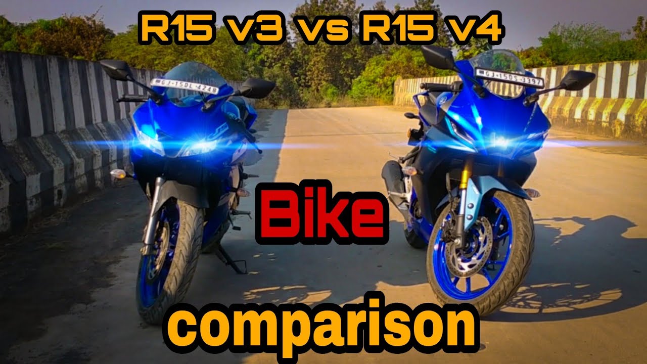 Yamaha R15 v3 vs R15 v4 bike comparison 😲 || Aero Scissors Vlog 🔥🔥🔥 ...