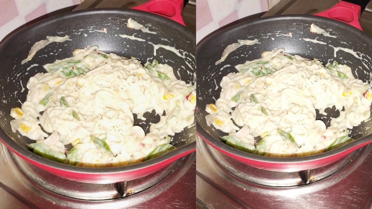White Sauce Maggi | How to make White Sauce Maggi | Foodie Naincy - YouTube