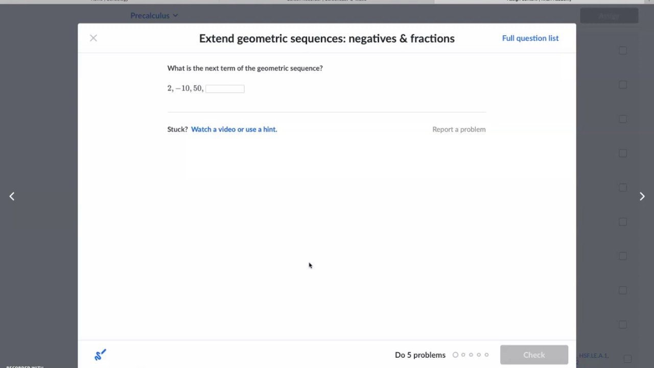 Extend Geometric Sequences Negatives & Fractions - YouTube