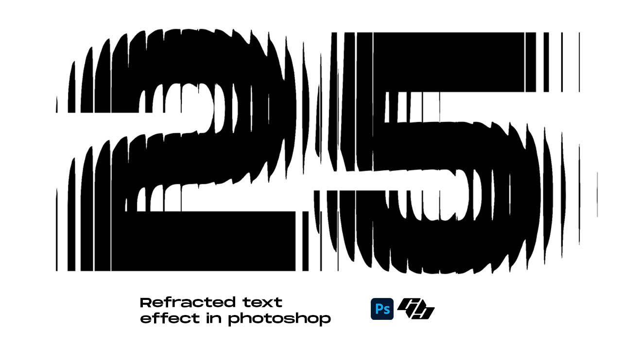How to create refracted text effect in photoshop l Tutorial 2025 - YouTube