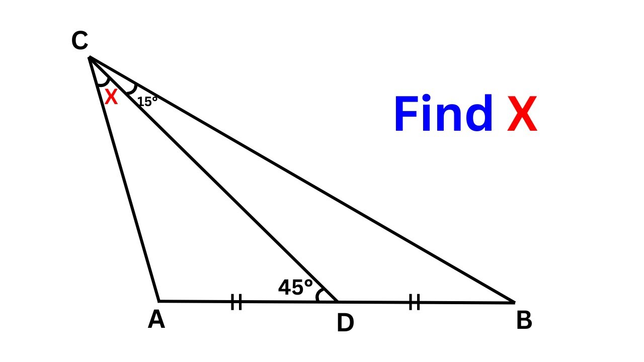 Find the angle X | Angle Chasing Geometry Problem | Important Geometry ...