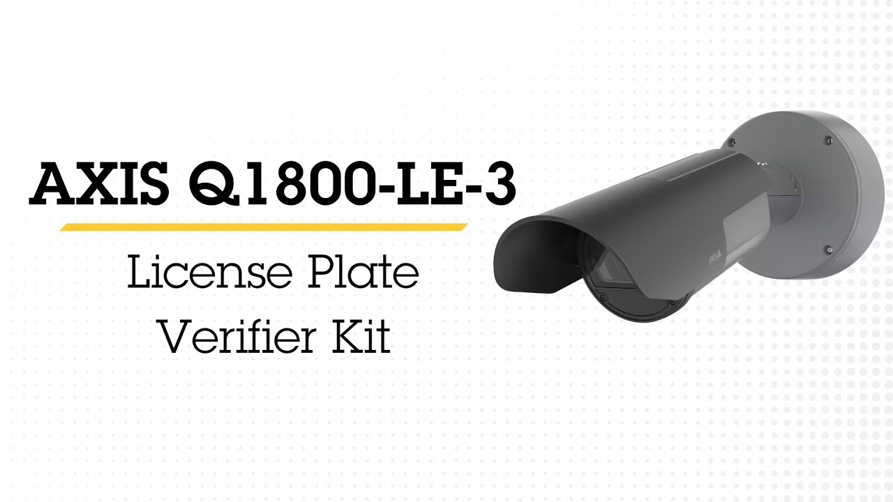 Robust, cost-efficient kit for high speeds - AXIS Q1800-LE-3 License ...