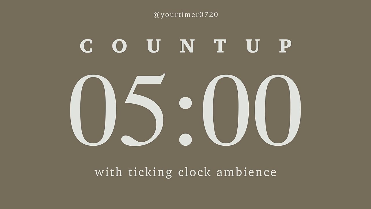 5 Minutes Count Up Timer - YouTube