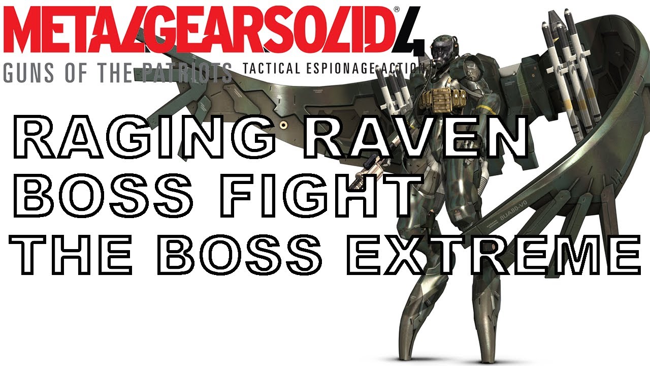 MGS4 Raging Raven Boss Fight [The Boss Extreme] NG & NG+ - YouTube