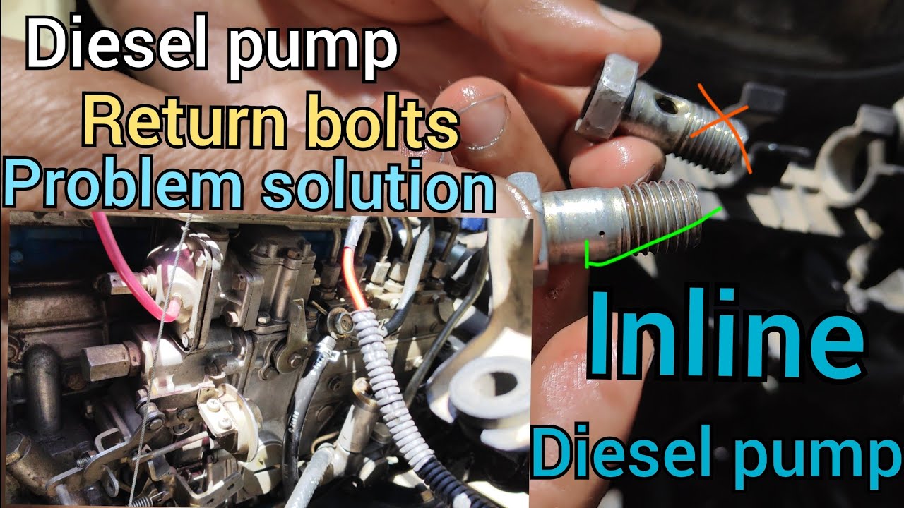 how to diesel pump return bolts change - inline diesel pump return pipe ...