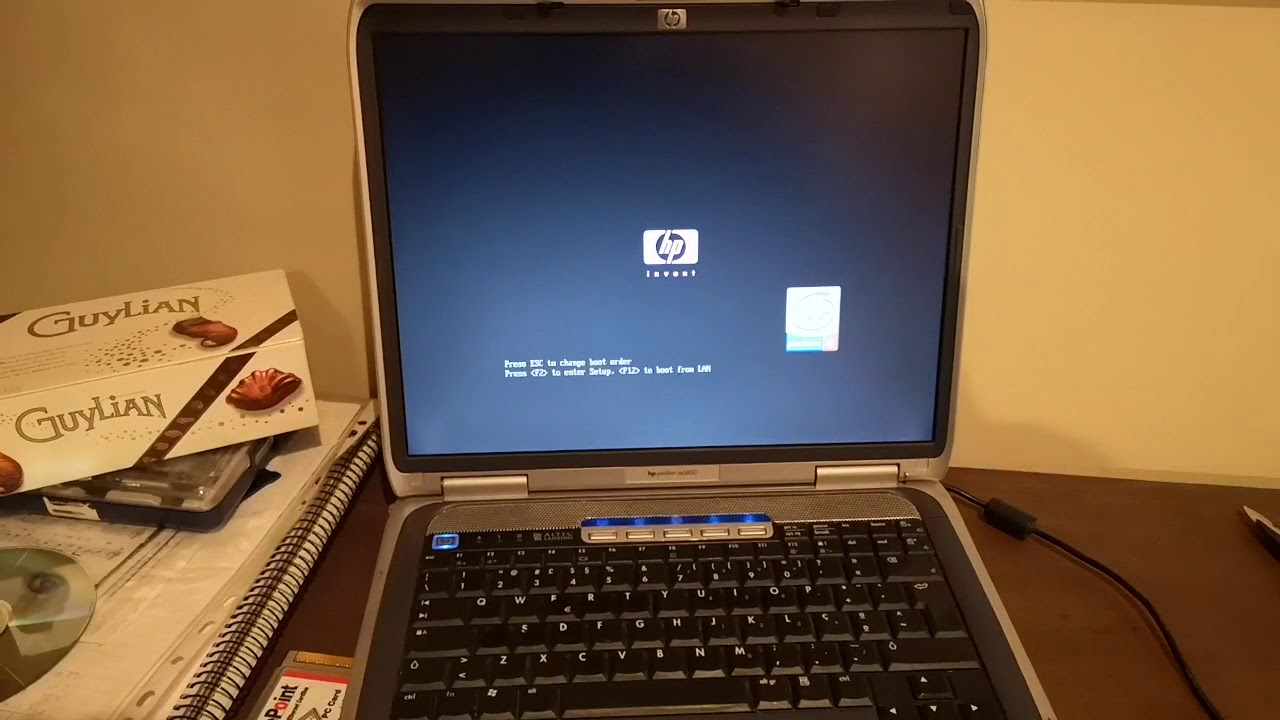 HP Pavillion ZE5600 Booting Tiny Core - Core Plus - YouTube