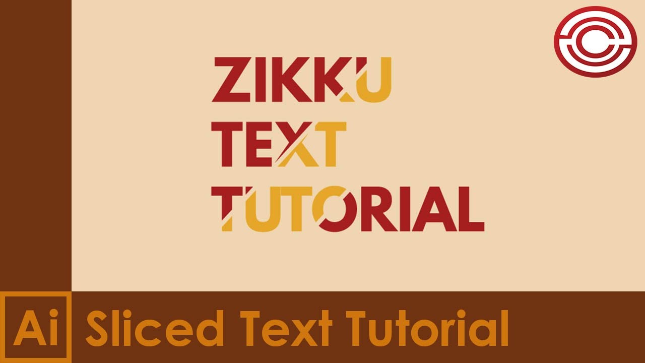 Illustrator Tutorial || How to Make Sliced Text || Adobe Illustrator Beginner - YouTube