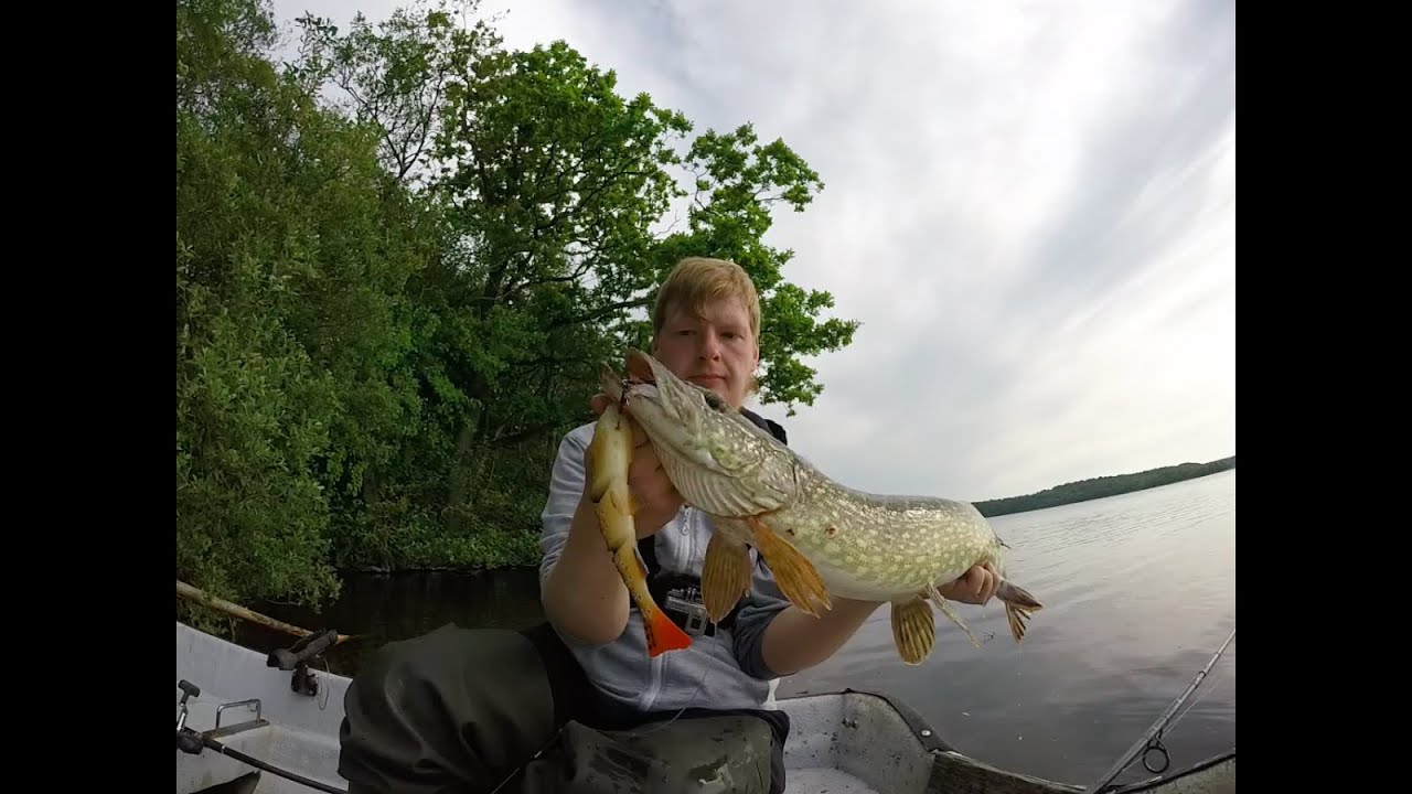 Pike fishing - Deep clear water lake in Denmark - YouTube