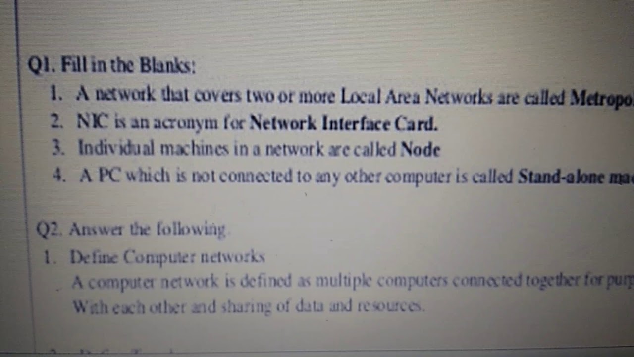 Class VIII Chapter 1 Computer Networks Revision - YouTube