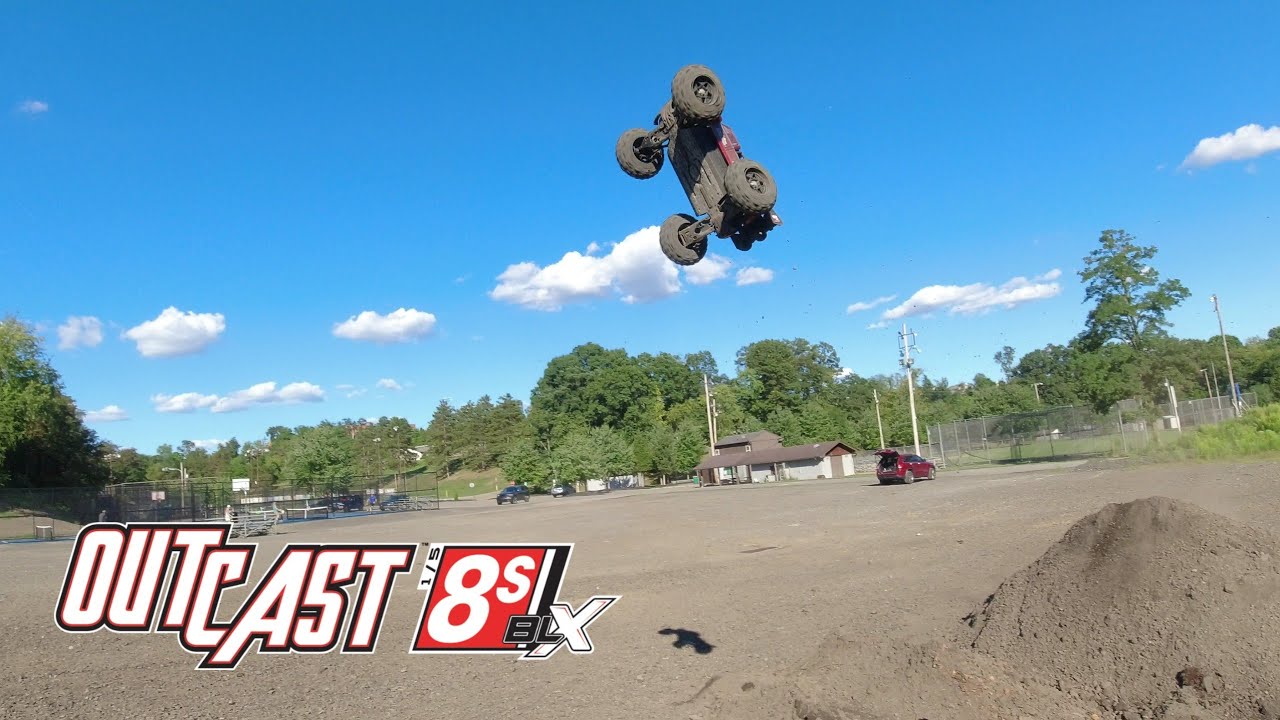 Arrma Outcast 4WD 8S BLX Stunt Truck -Castle Powered - YouTube