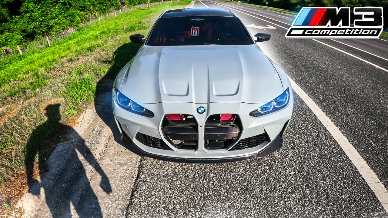 Highway POV Drive & DRLs Installed | 2024 BMW M3 Comp xDrive - YouTube